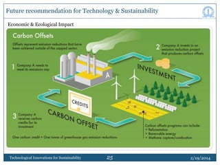 Technological innovations for sustainability | PPTX