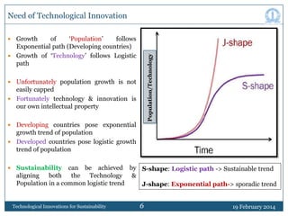 Technological innovations for sustainability | PPTX