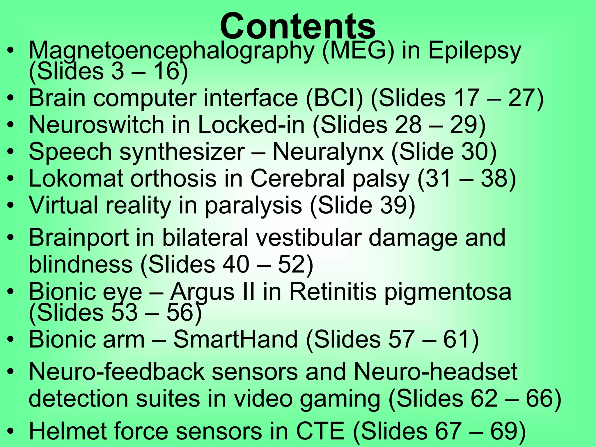 Technological Innovations in Neurology 2 - Sanjoy Sanyal | PPTX