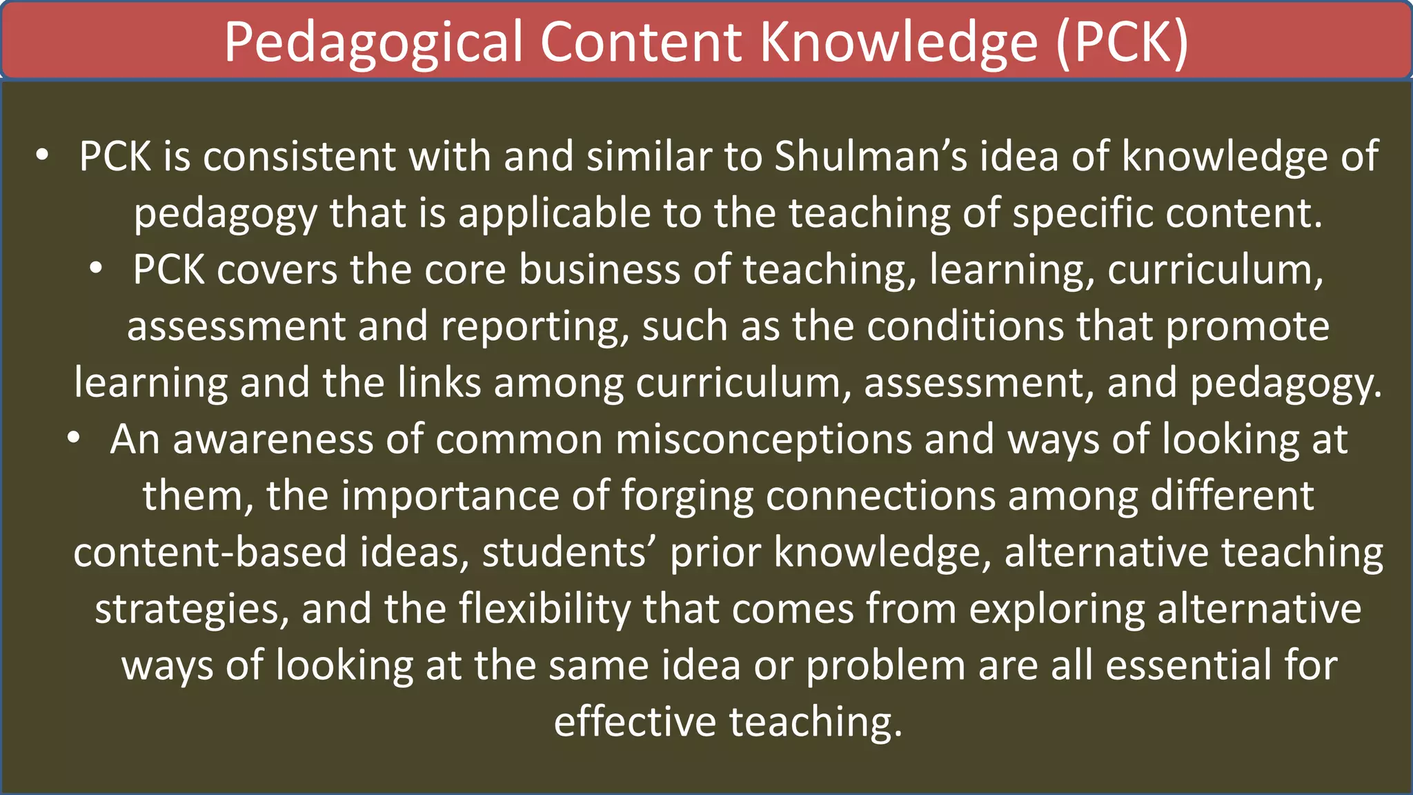 Technological pedagogical and content knowledge | PPTX