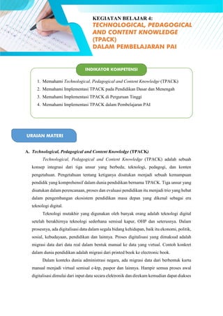 TPACK DALAM PEMBELAJARAN PAI | PDF