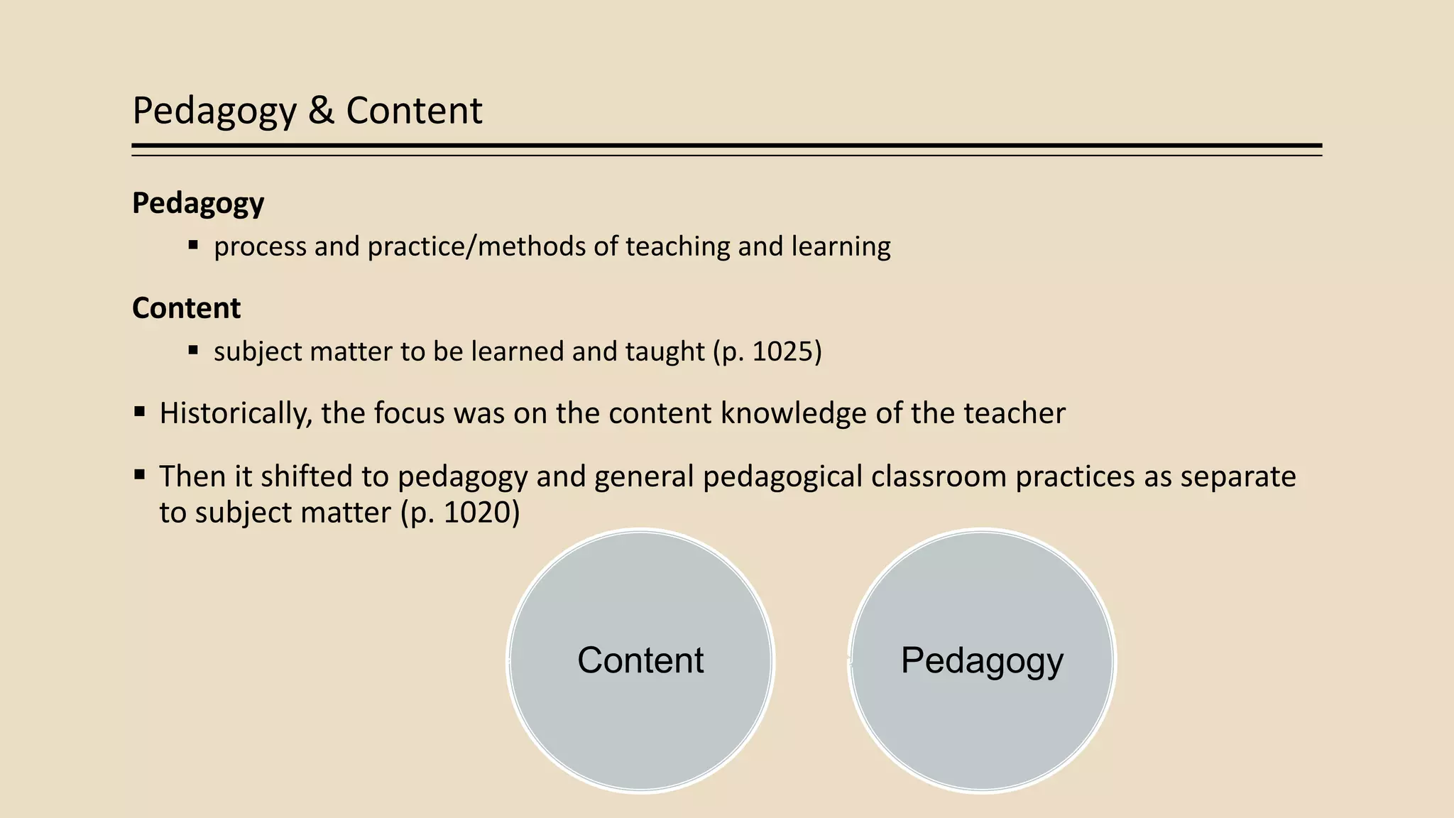 Technological pedagogical content knowledge | PPTX
