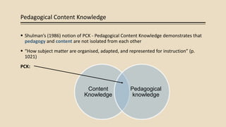 Technological pedagogical content knowledge | PPTX