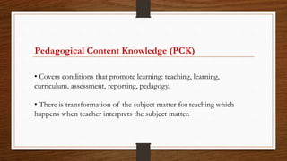 Technological Pedagogical Content Knowledge | PPTX