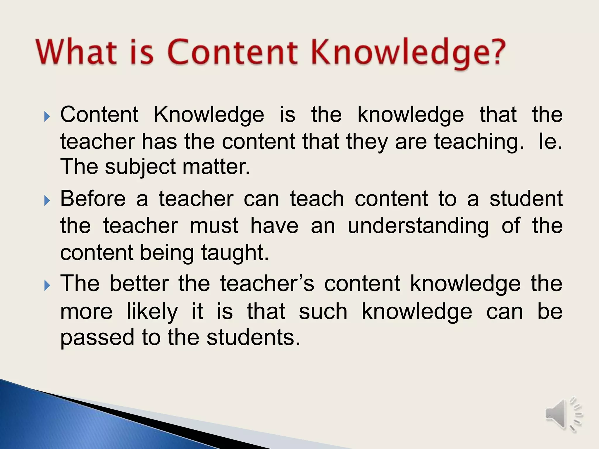 Technological Pedagogical Content Knowledge | PPTX