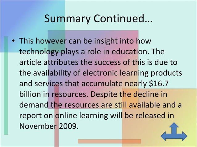 Technological Resources In Education Non Linear Slide | PPT
