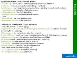 Technologie & Humanitaire: Ressources & Liens | PPT