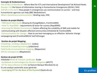 Technologie & Humanitaire: Ressources & Liens | PPT