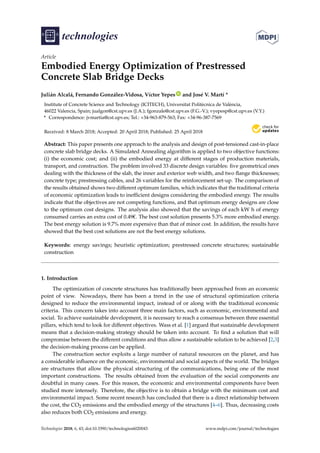 Embodied Energy Optimization of Prestressed Concrete Slab Bridge Decks | PDF | Civil Engineering ...