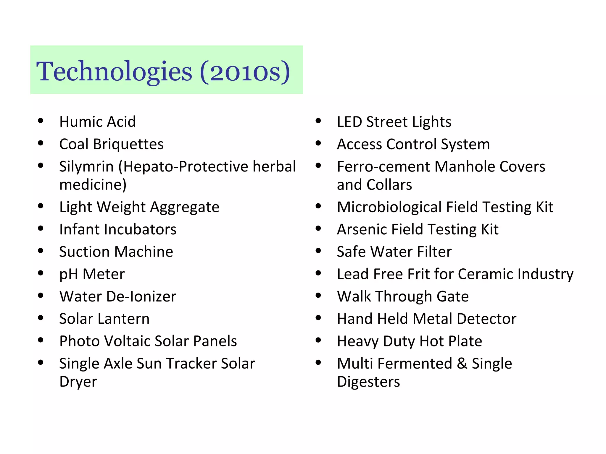 Technologies of Pakistan | PPT