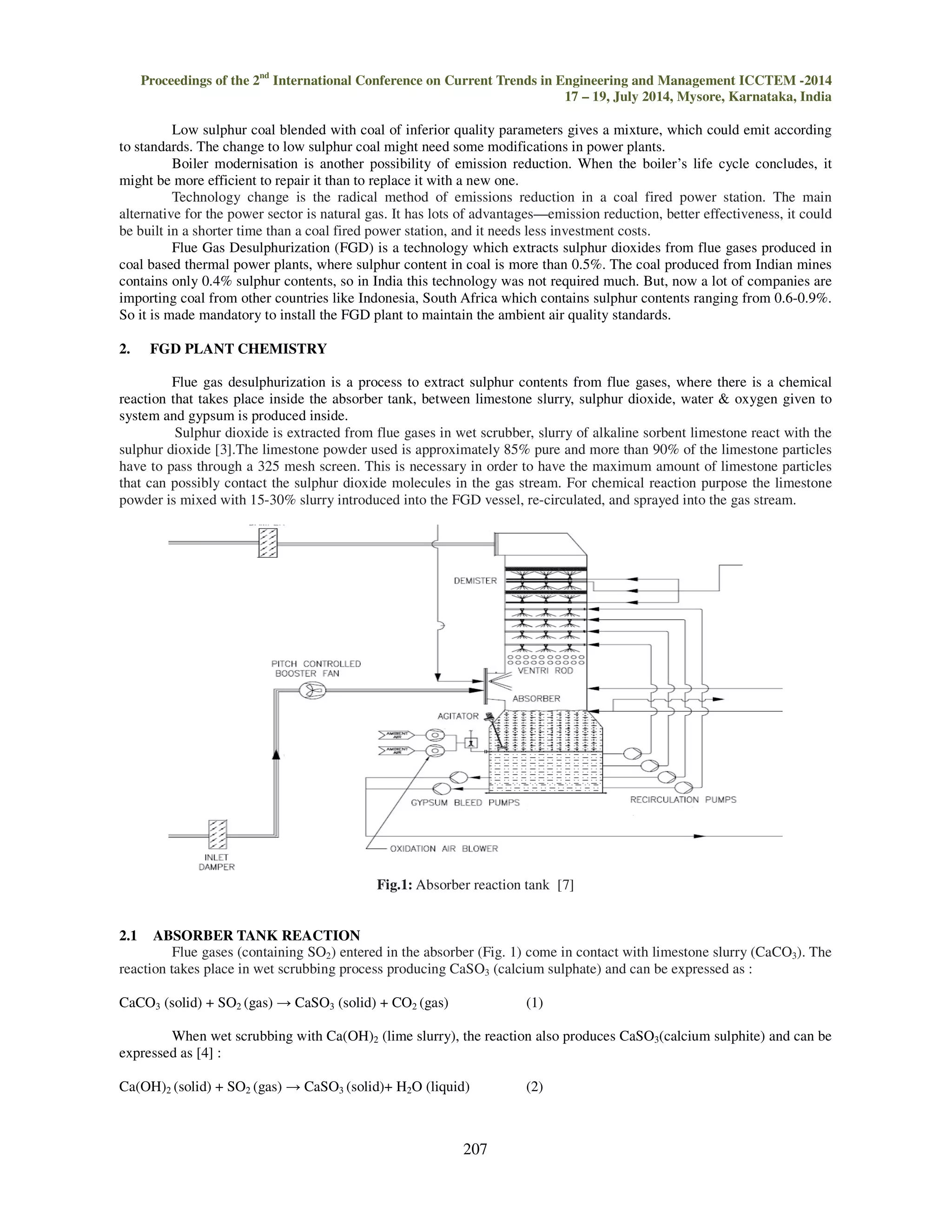 TECHNOLOGIES OF SULPHUR DIOXIDE REDUCTION IN COAL FIRED THERMAL POWER PLANT | PDF