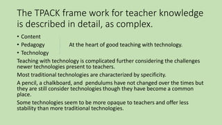 TPACK Framework Presentation | PPTX