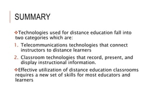 Technologies for distance education | PPT
