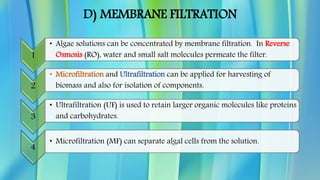 Technologies for Microalgae Harvesting | PPTX
