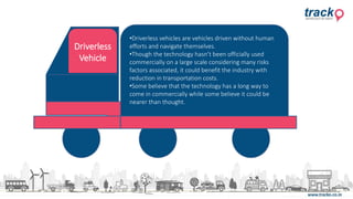 Technologies influencing logistics | PPT