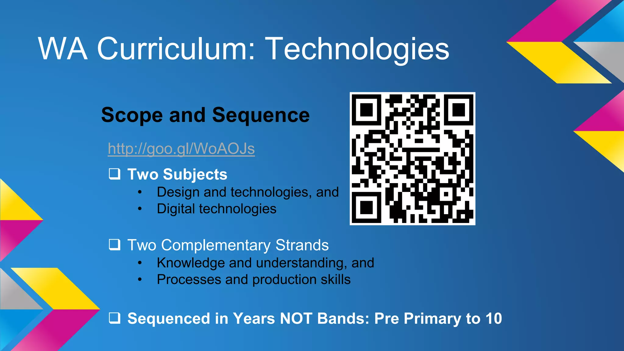 WA Curriculum: Technologies Presentation | PPT