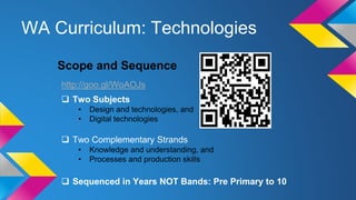 WA Curriculum: Technologies Presentation | PPT