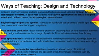 WA Curriculum: Technologies Presentation | PPT