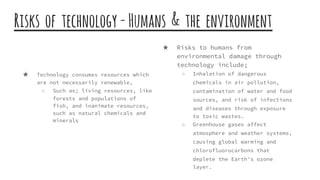 Technologies that can destroy the environment (1) | PPT