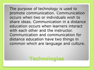 Technologies, The Internet, and Distance Education | PPTX | Internet ...