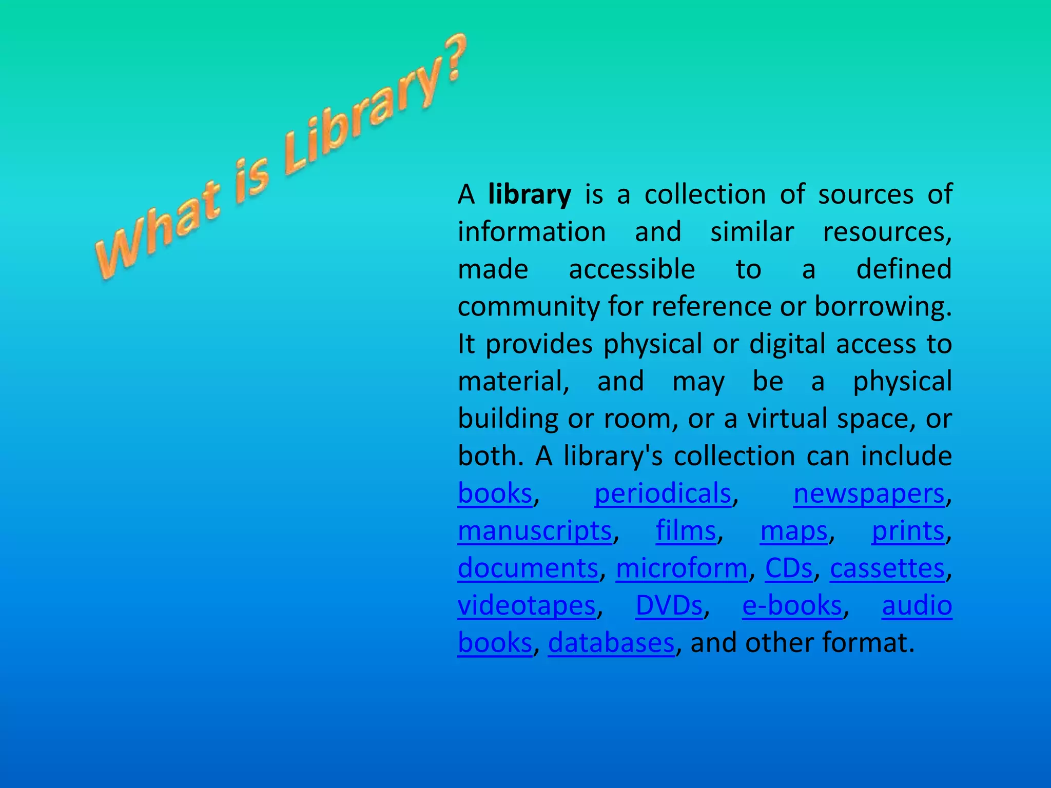 Technologies used in a library : problems and solutions | PPTX