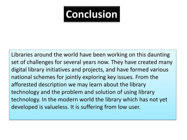 Technologies used in a library : problems and solutions | PPTX