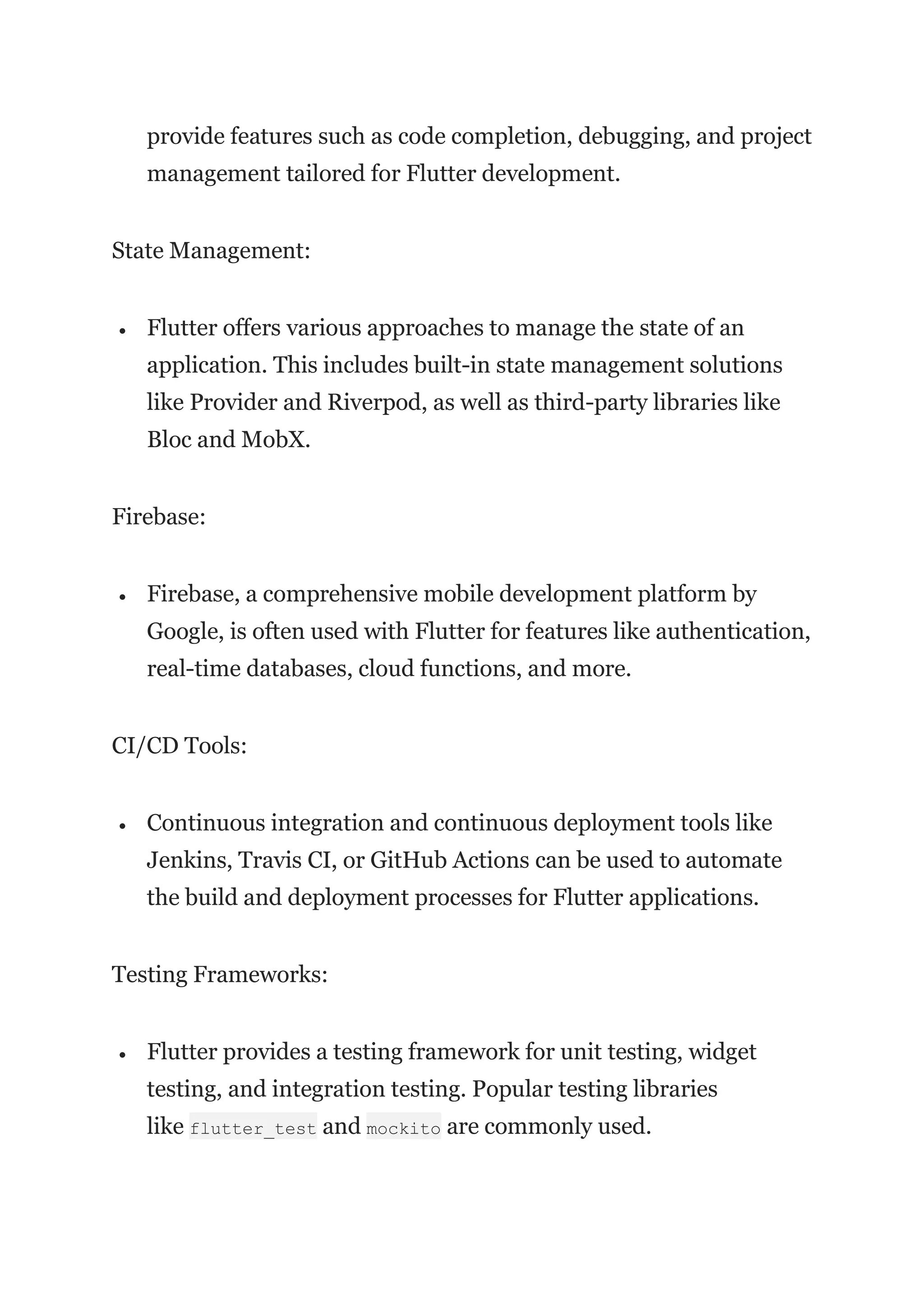 Technologies Used In Flutter App Developmentpdf