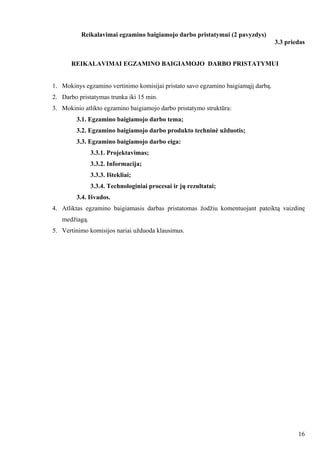 Technologijos egzam.reikalav. | PDF