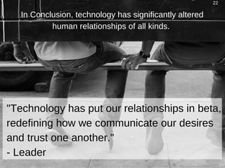 Impact Of Technology On Relationships