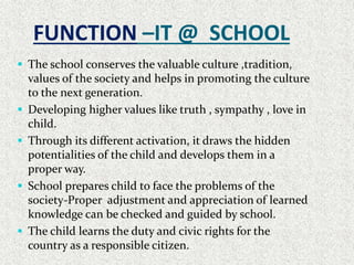 IT@SCHOOL AND ITS FUNCTIONS | PPT