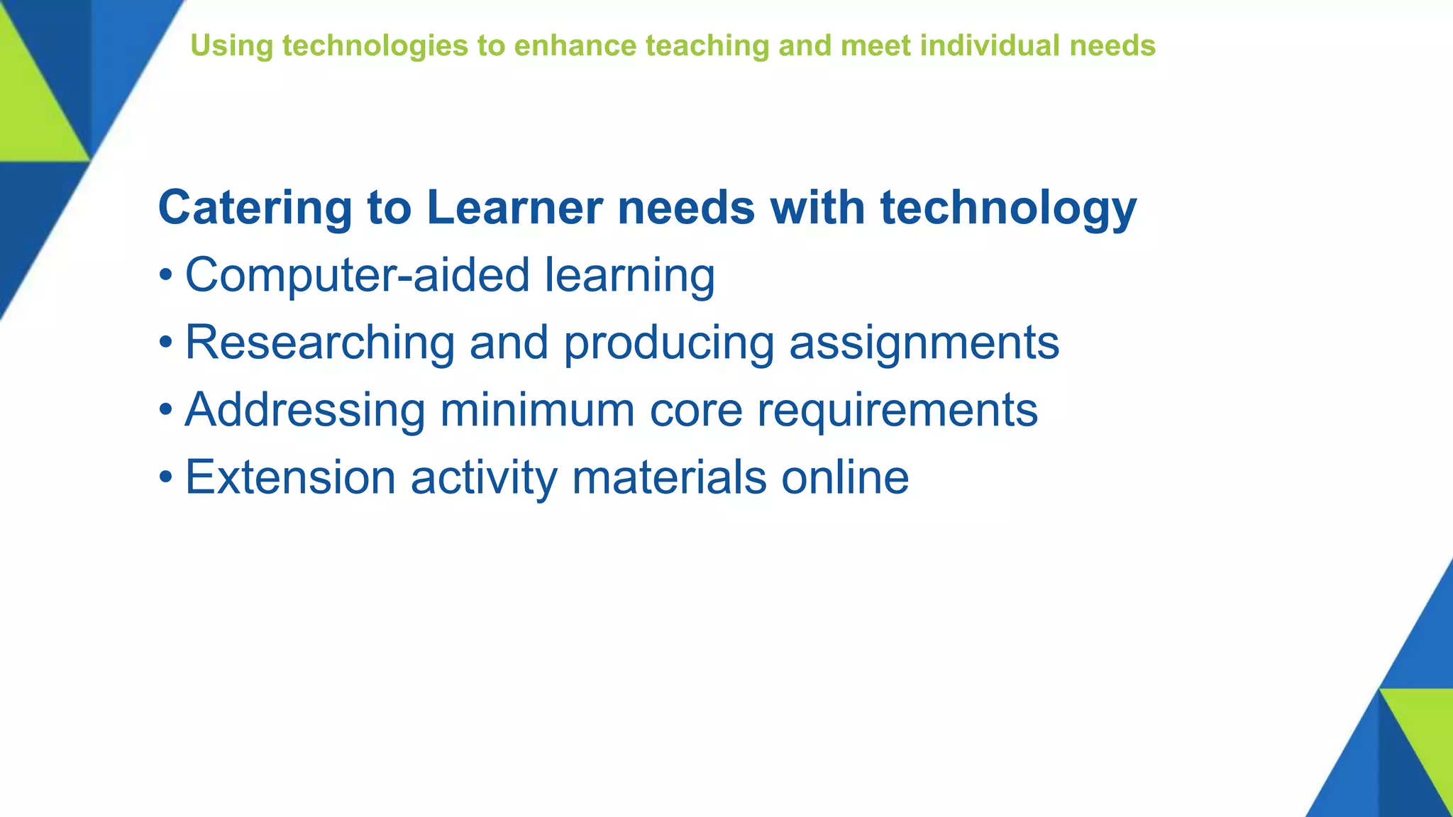 Using technology in Delivering Inclusive Teaching and Learning | PPTX