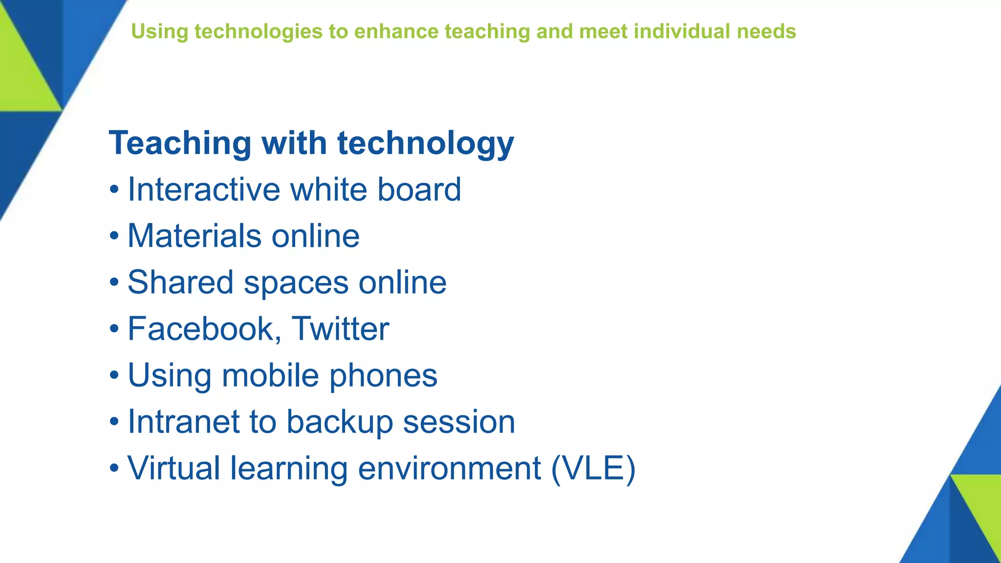 Using technology in Delivering Inclusive Teaching and Learning | PPTX