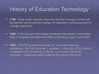 Technology - A History of Computer Technology in Teaching.ppt