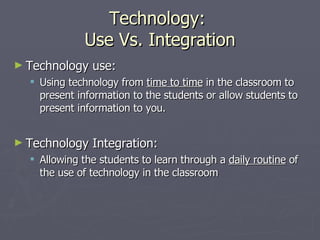 Technology And Technology Integration | PPT