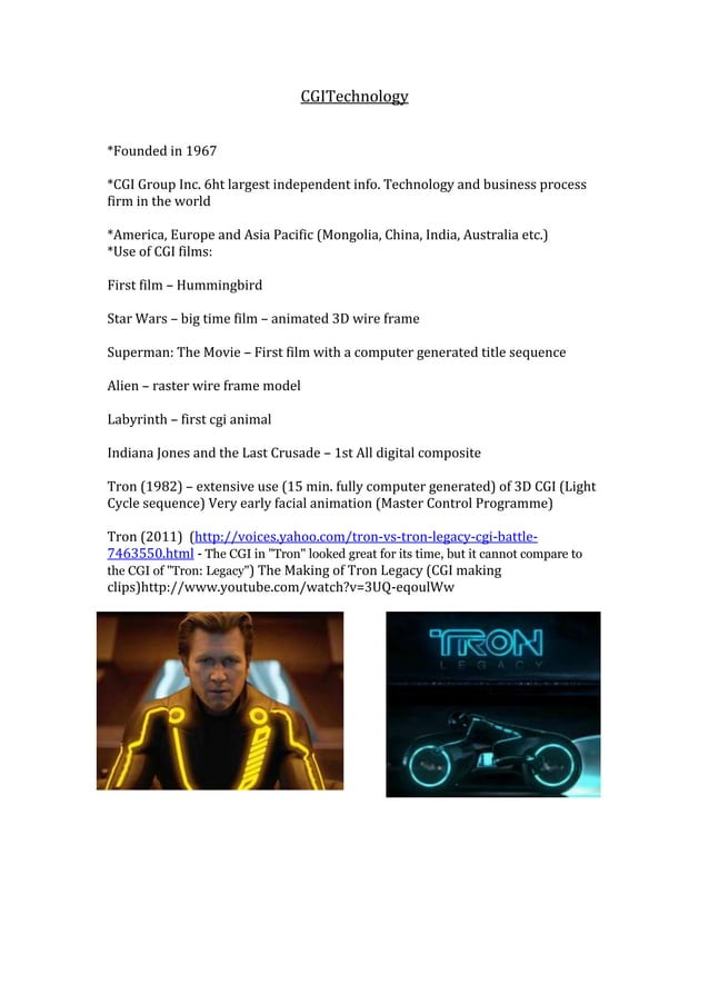 CGI Technology Research | DOCX