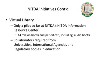 Technology and the Future of the Book: A NITDA perspective | PPT