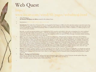 Technology Implementation Project - Africa Web Quest | PPT