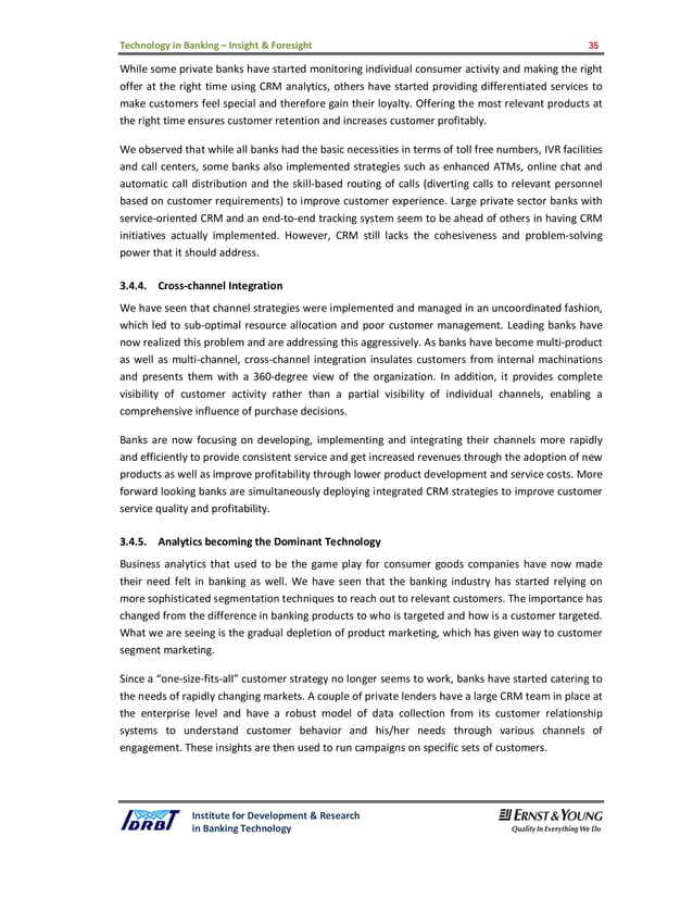 Technology in-banking-insight-and-foresight-idrbt-ey-report | PDF ...