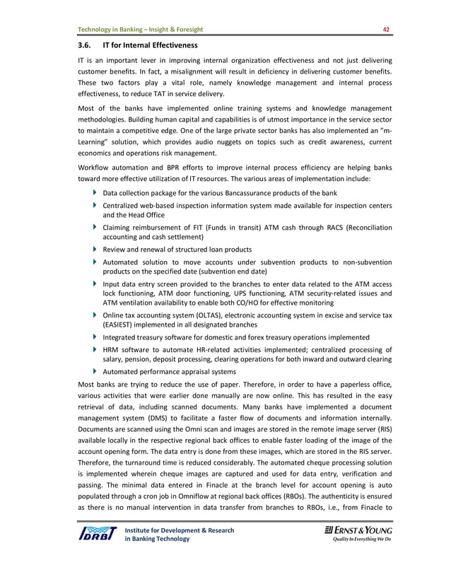 Technology in-banking-insight-and-foresight-idrbt-ey-report | PDF ...