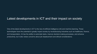 Technology in Education. ICT in society. | PPT