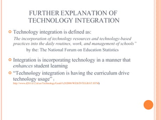 Technology Integration vs. Technology Use | PPT