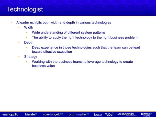 Technology leader-expectations | PPT