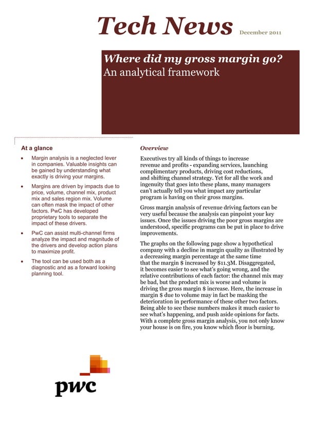 Margin Analysis Example PDF Business Accounting Finance Business