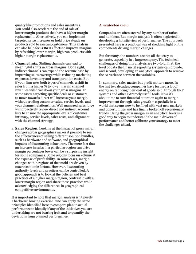 Margin Analysis Example PDF Business Accounting Finance Business