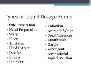 Different Liquid Dosage Forms | PPTX