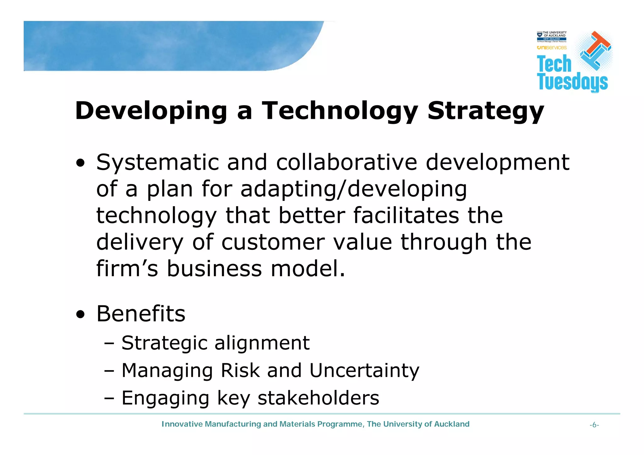 Technology Strategy Canvas | PDF