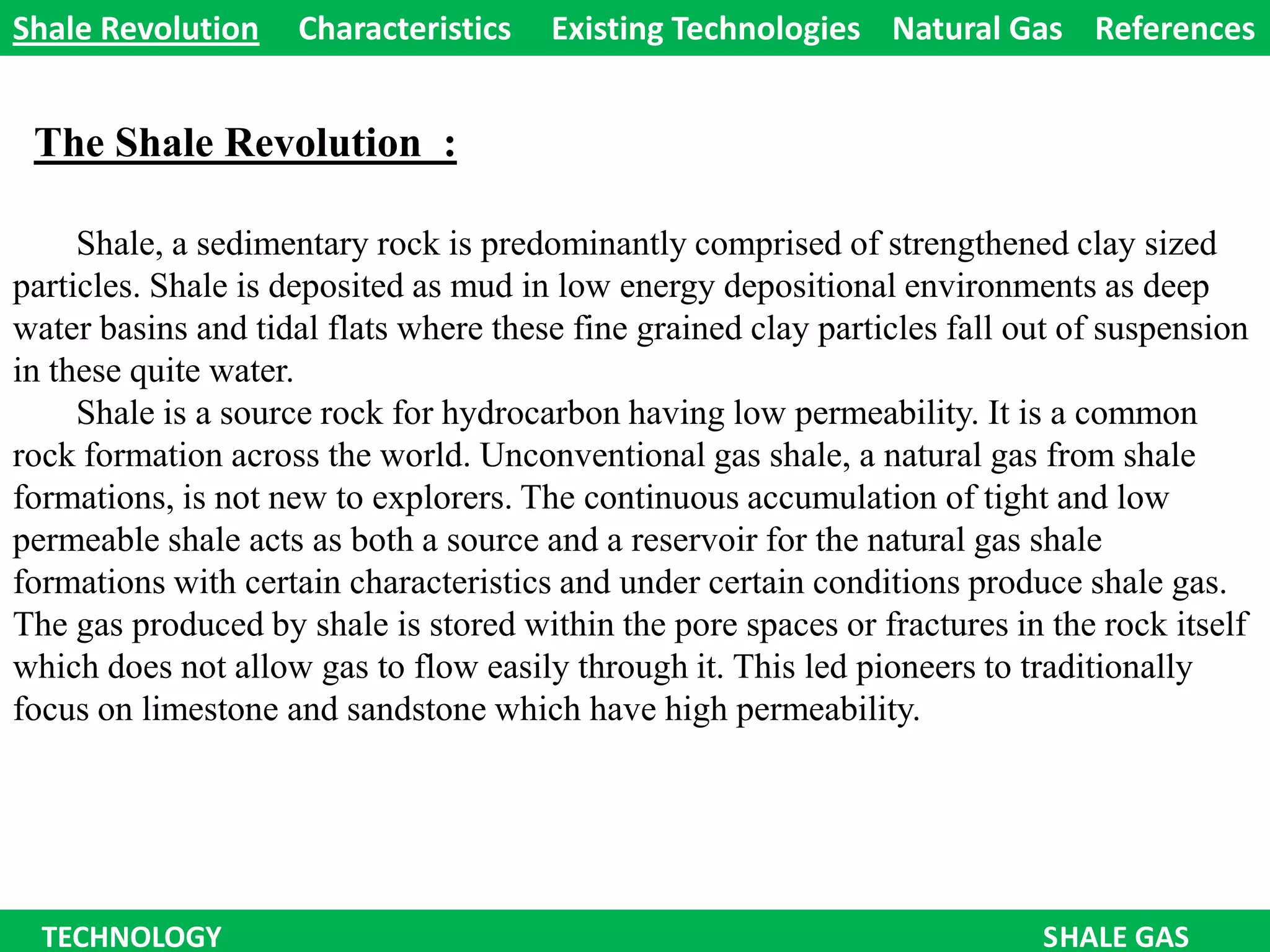 Technology - The Shale Revolution !!! | PPTX