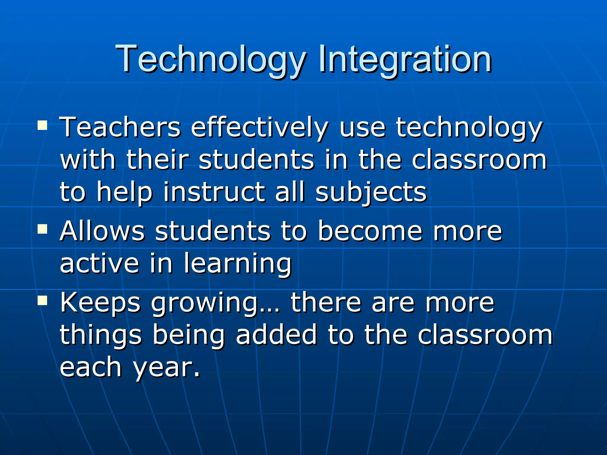 Technology Use vs Integration | PPT