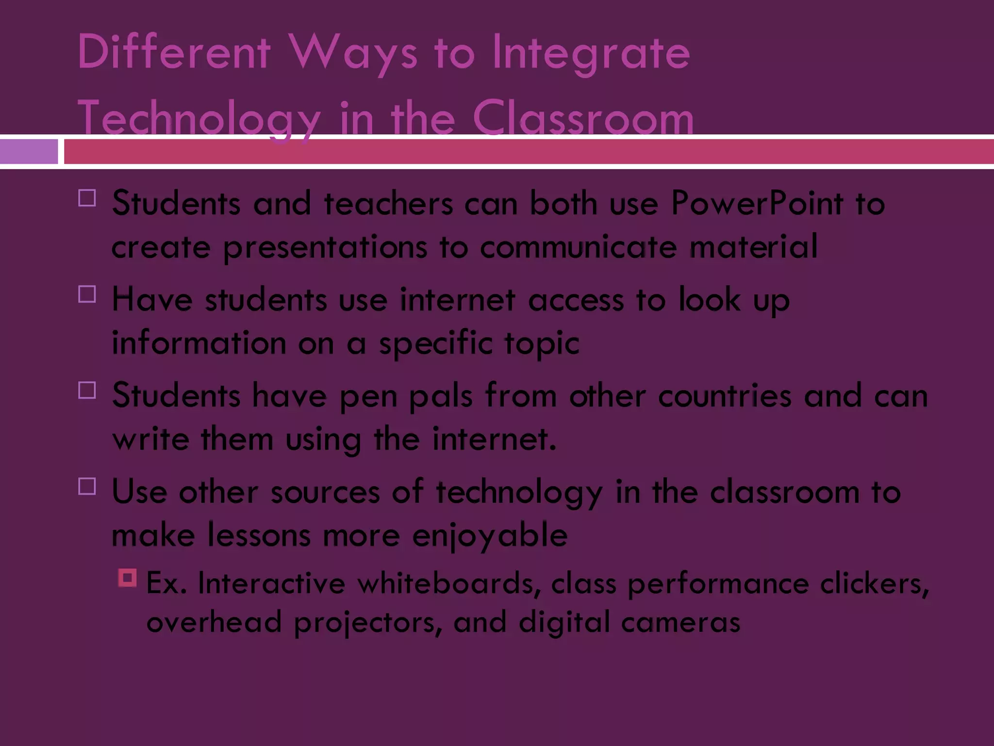 Technology Use Vs Technology Integration | PPT