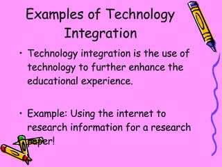 Technology Use Vs. Technology Integration | PPT